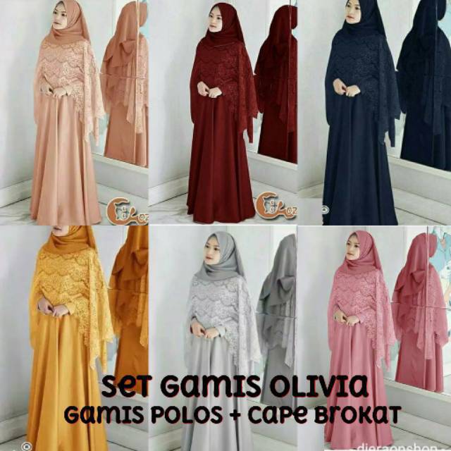 HITAM Best Selling!! OLIVIA SYARI gamis Tille glitter kebaya modern ...