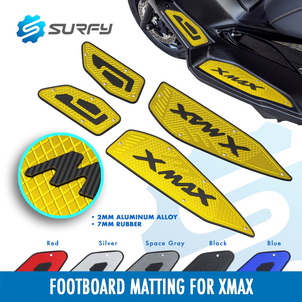 Yamaha Xmax 300 Matting Footboard Full Cnc Alloy Anti-Slip Rubber ...
