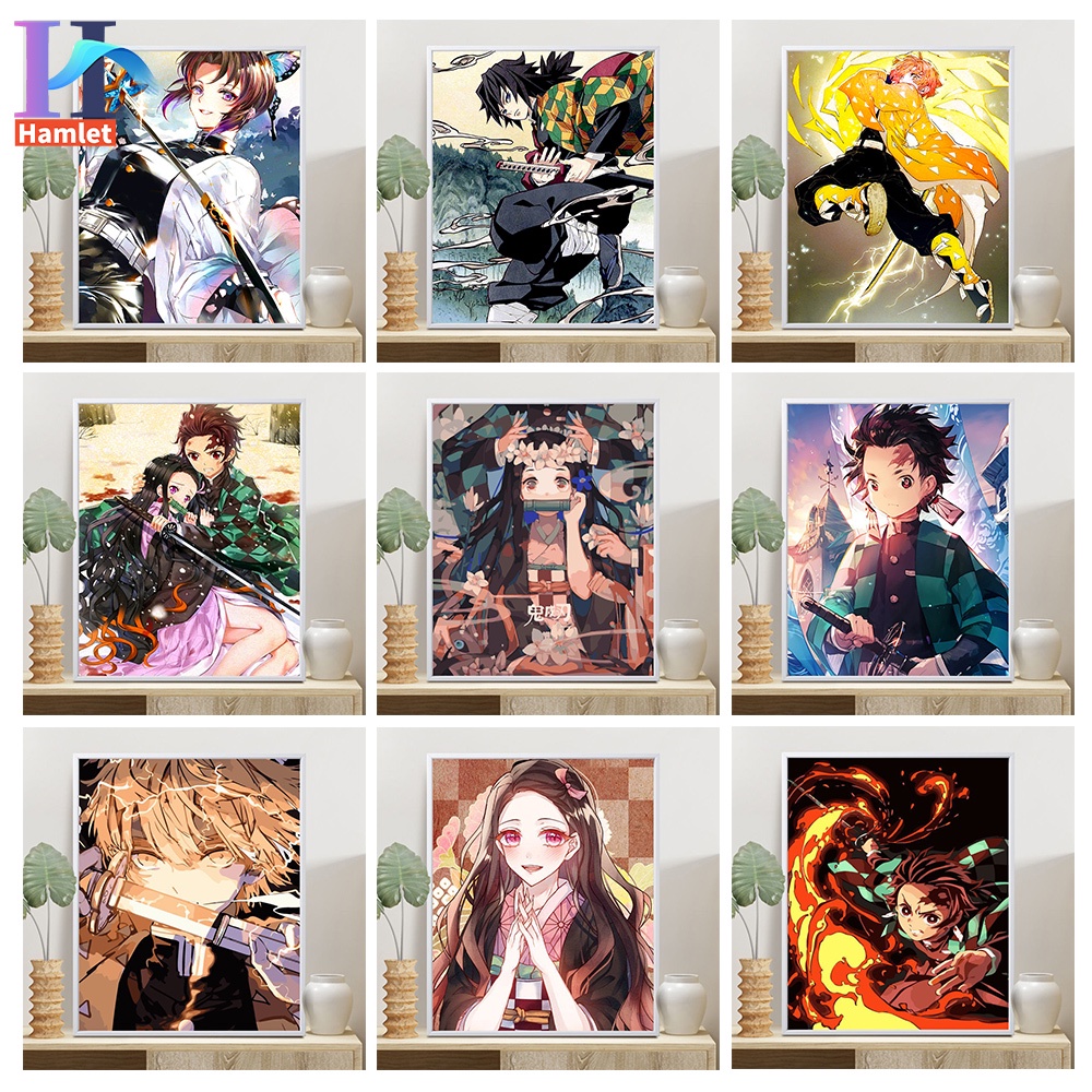 Hamlet【40*50cm】 Painting by numbers~ Anime Character Ghost Slayer Blade ...