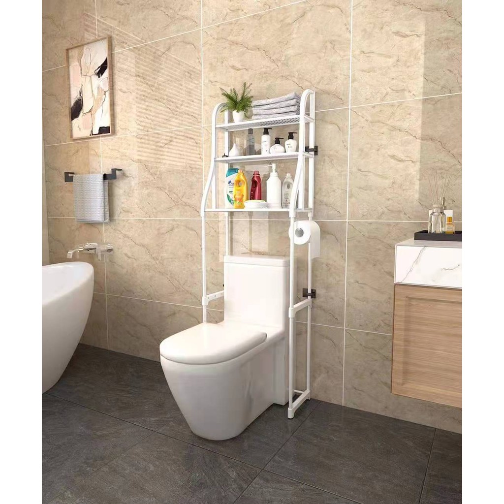 3-Tier Bathroom Space Saver Toilet Shelf Rack Storage Bathroom Shelf ...