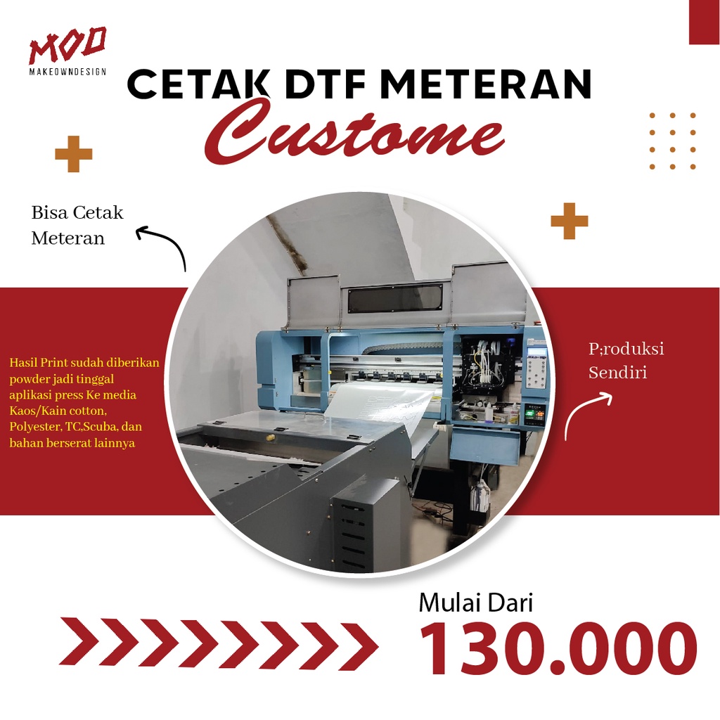 MINIMAL Printing DTF SCREEN PRINTING PER METER (MINIMUM 1M) | Shopee ...