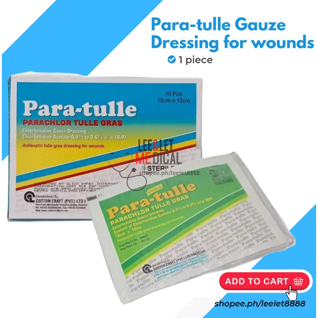(L&L-J) Para-tulle Gauze Paraffin Wound Dressing Pad (1 Piece) | Shopee ...