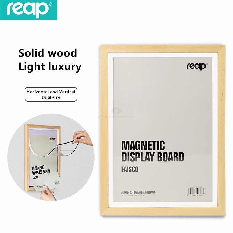 REAP SVIAO Magnetic A3 A4 Retro Solid Wood Beech Magnetic Wall Frame ...