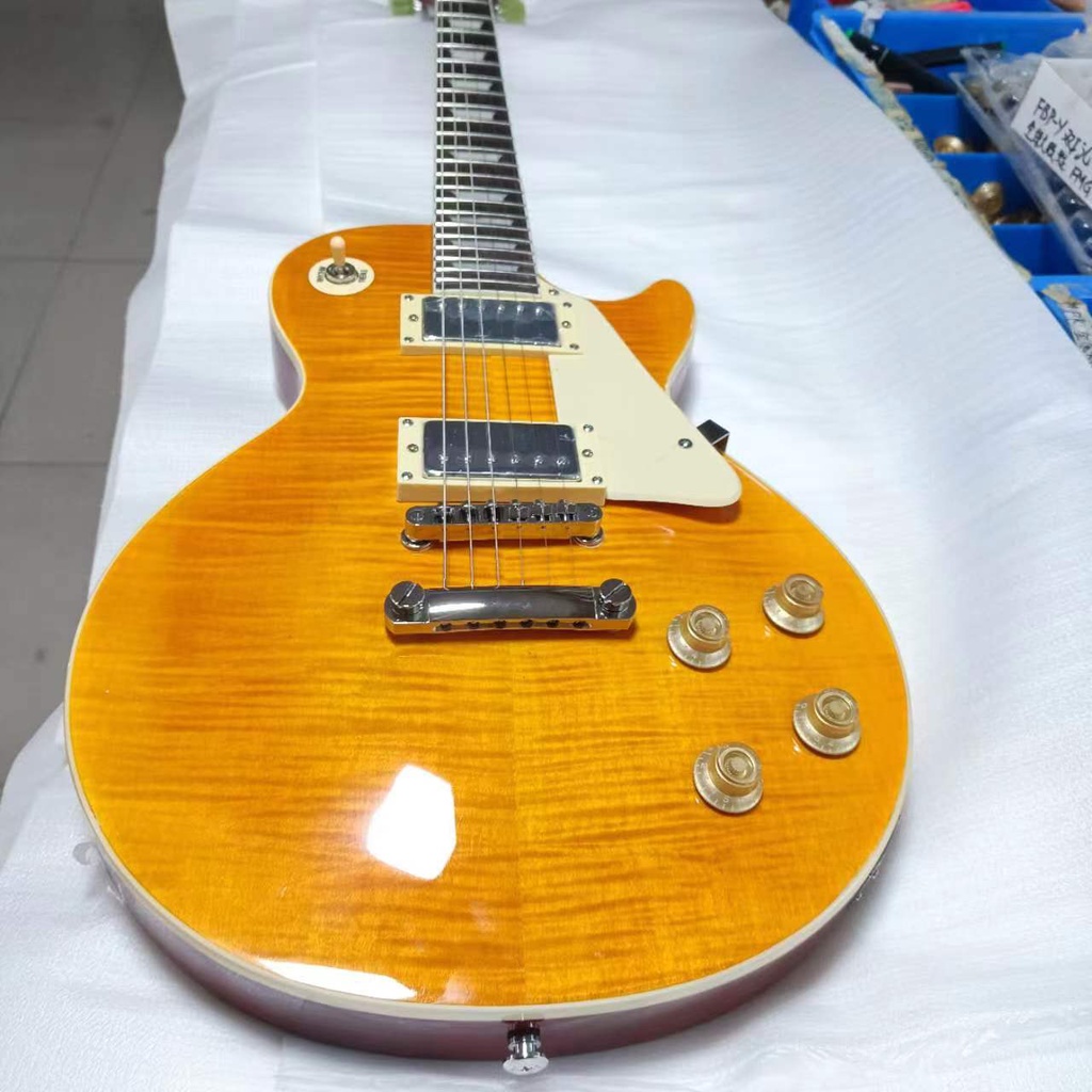 Gibson Les Paul Strandard Yellow Burst Flamed Maple Top Electric Guitar ...