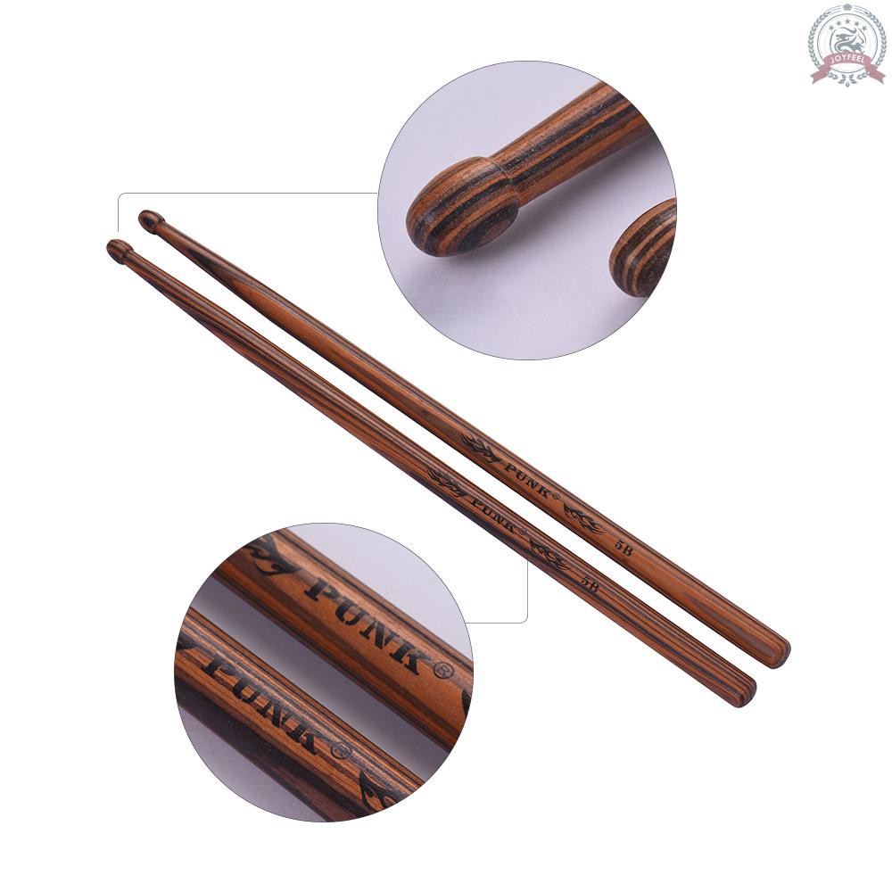 J&F One Pair of 5A Wooden Drumsticks Drum Sticks Maple Wood Drum Set ...