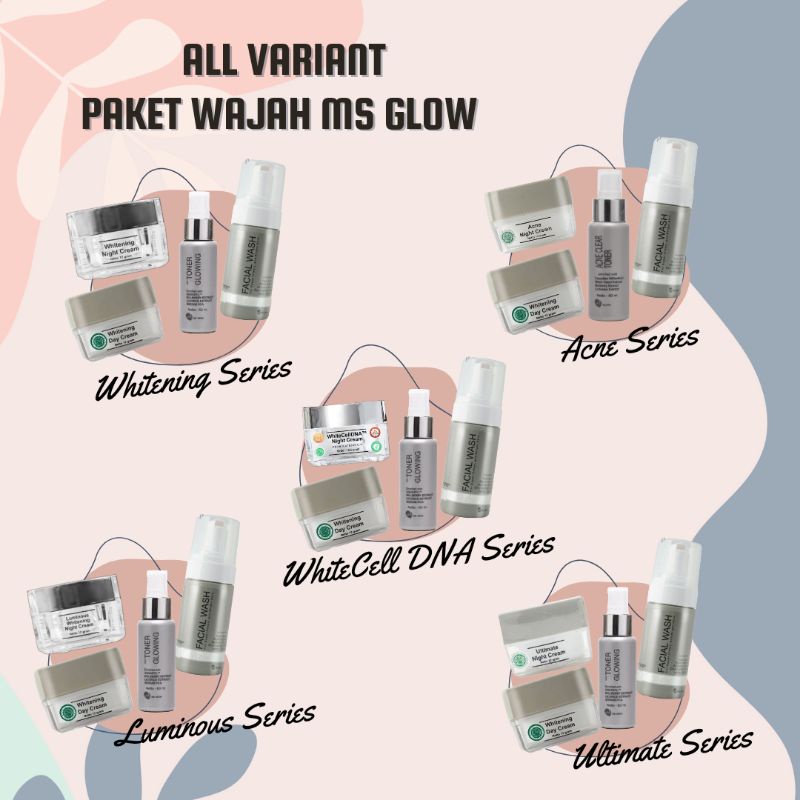 Ms GLOW Face Package Whitening Acne Ultimate Luminous Whitecell DNA ORIGINAL Package | Shopee ...