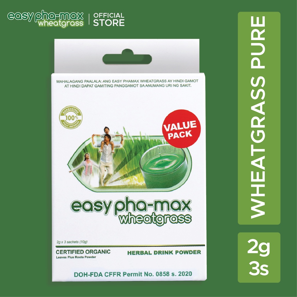 Easy Phamax Wheatgrass Pure (2g x 3 Sachets/Pack) | Shopee Philippines