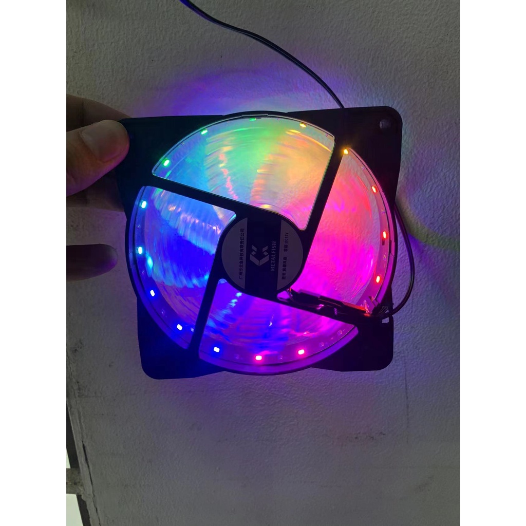 ALLAN DC 12V 0.2A, 120MM RGB LED Fan MULTI-COLOR/RGB For Computer ...