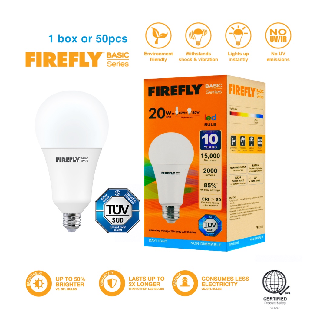 50pcs 20W Daylight Firefly Basic Series Light Emitting Diode LED Light ...