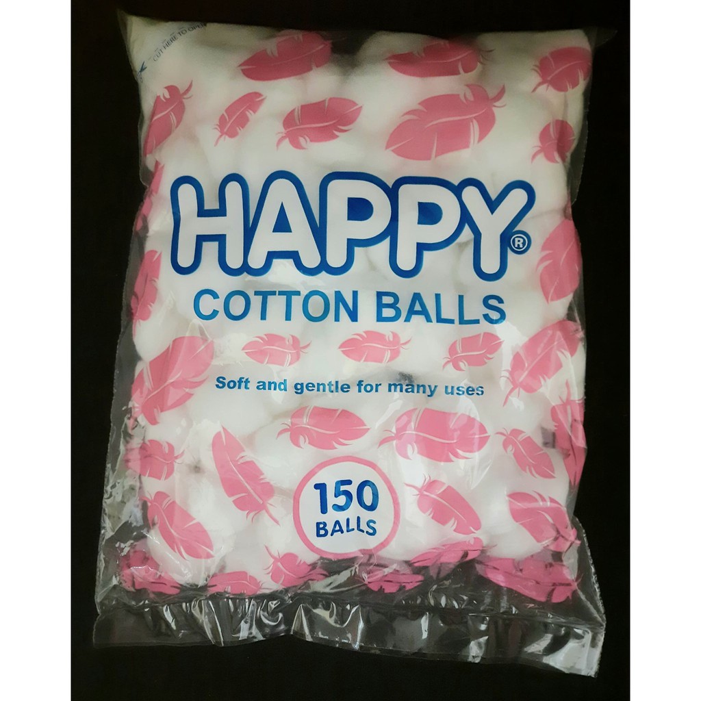 Happy Cotton Balls (150s, 300s) | Shopee Philippines
