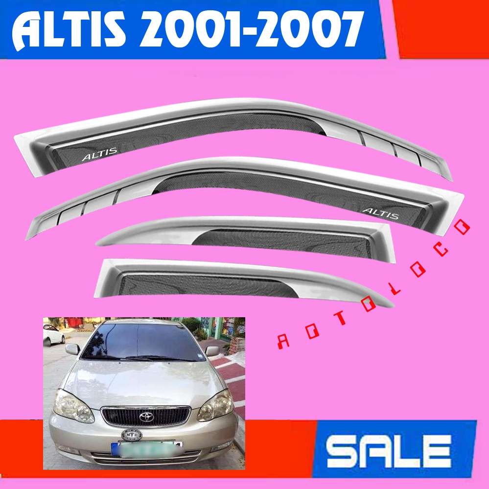Toyota Altis (2001 up to 2007 Model) Rain Guard (Gutter) Window Visor ...