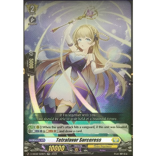 Tetrafavor Sorceress (D-SS02/028EN RR) - Cardfight!! Vanguard OverDress [DSS02] | Shopee Philippines