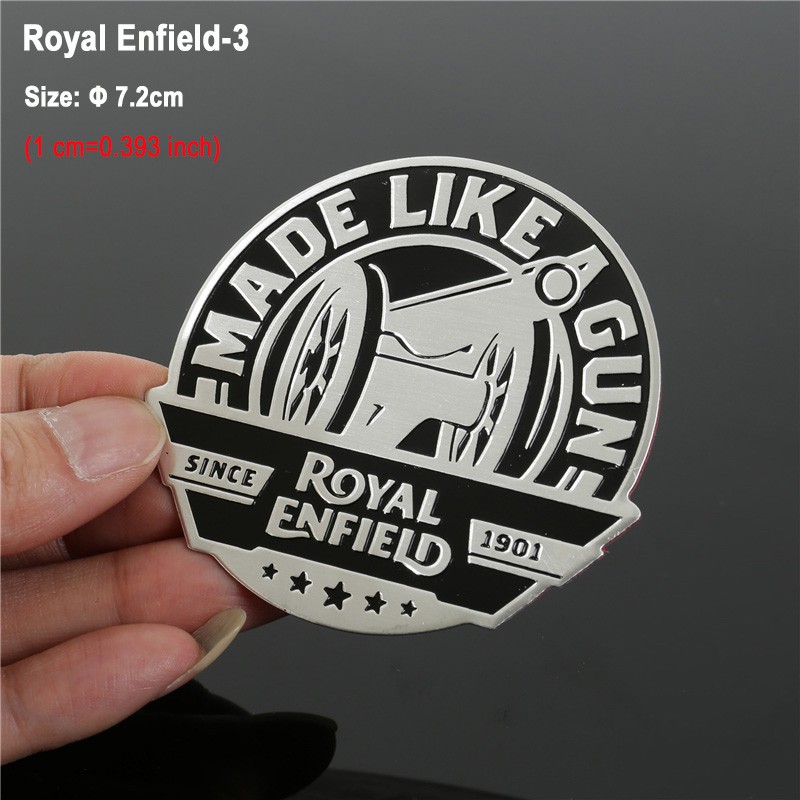 Royal Enfield motorcycle Emblem Badge Aluminum Standard Decal & Sticker ...