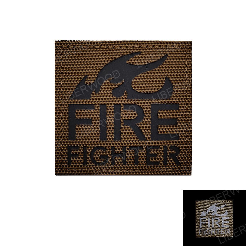 Fire Fighter Rescue Thin Red Line Reflective at Night Glow in the Dark ...