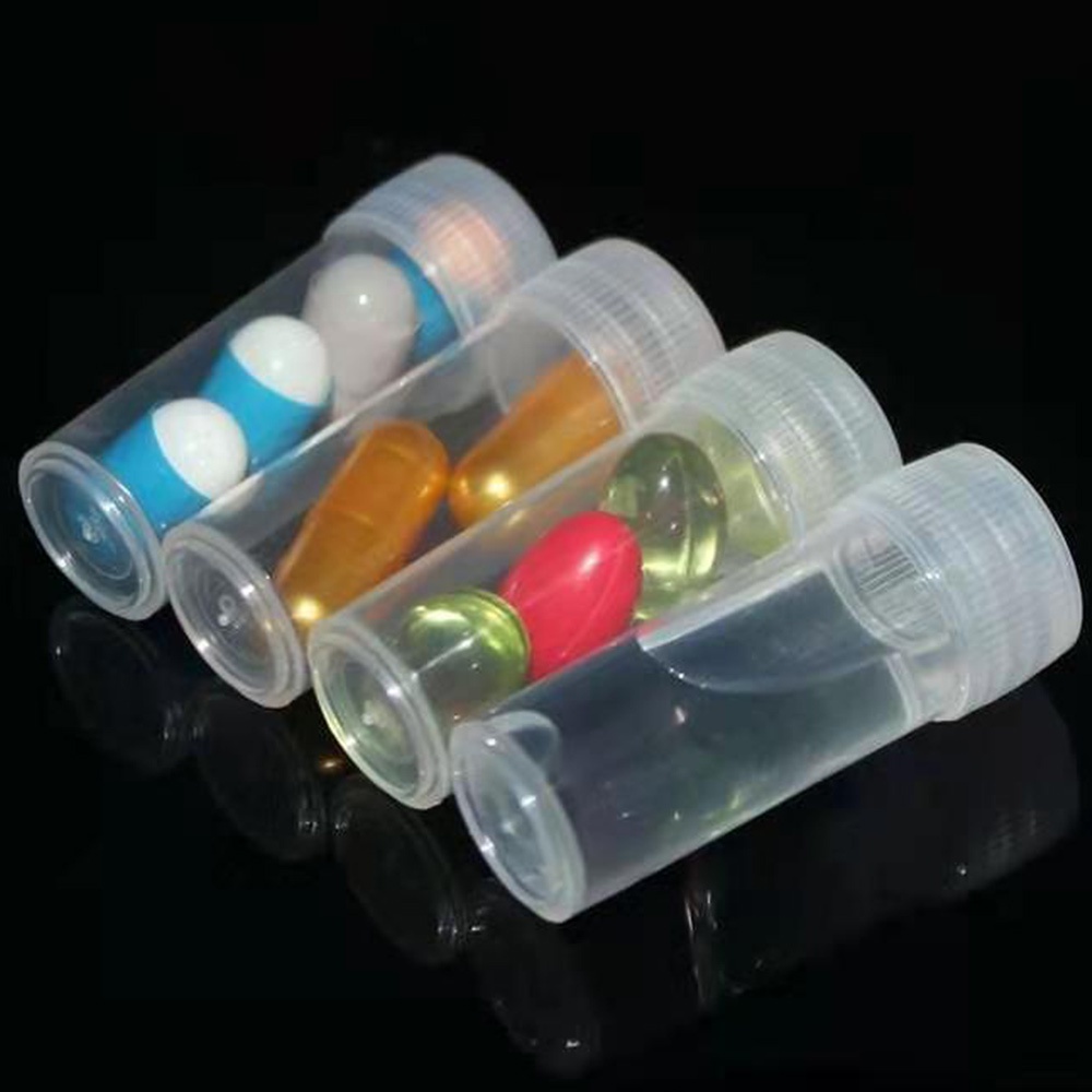 100pcs 5g 5ml Medicine Bottle Transparent Plastic Pellet Sample Bottles ...