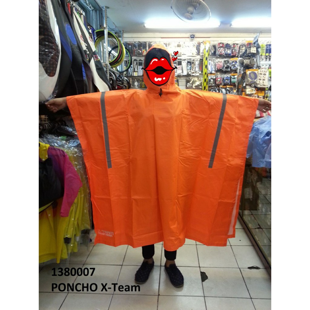 Xteam Raincoat Poncho Kapote Heavy Duty One Size Fits All Reusable ...