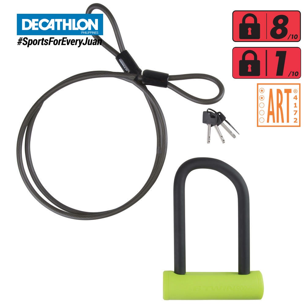 Decathlon Elops 900 Mini Cable Bike D-Lock Set | Shopee Philippines