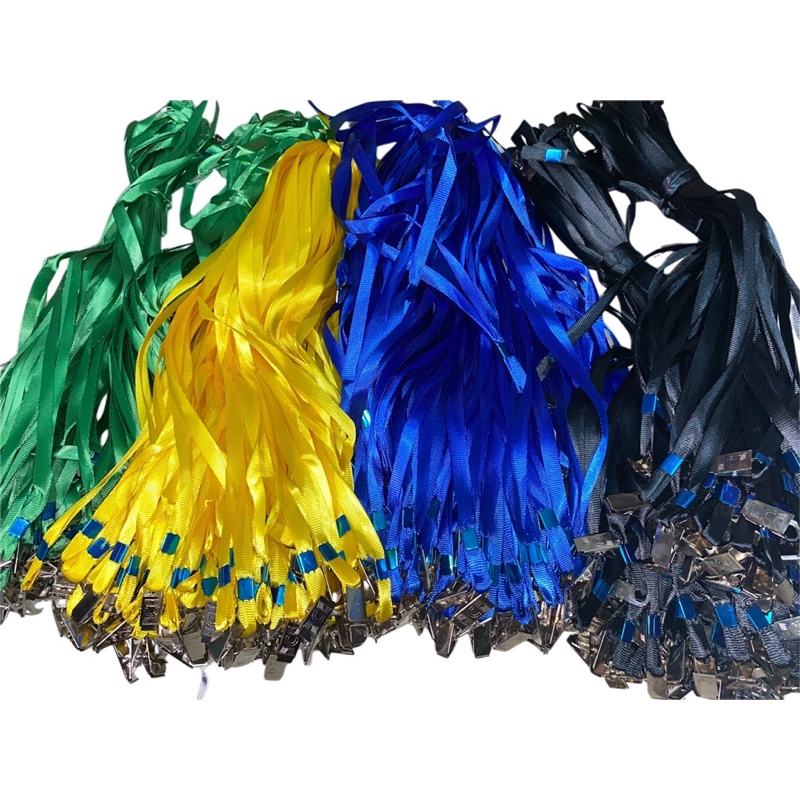 ID Lace with Metal Alligator Clip 50 pcs per pack (Back, Red, Blue ...