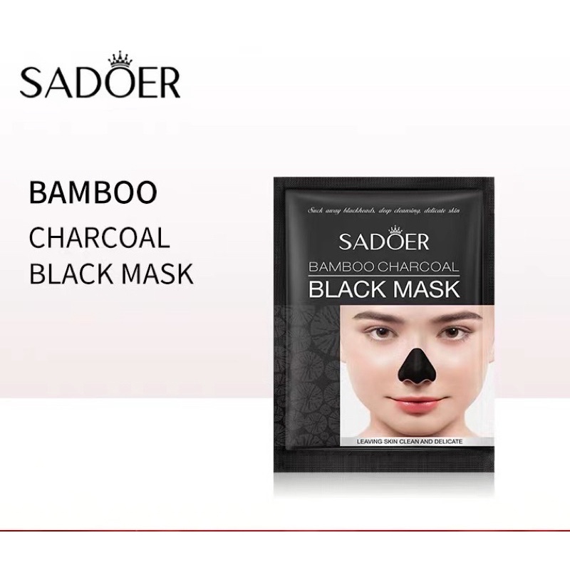SADOER Bamboo Charcoal Black Mask tear out clean delicate skin absorb ...