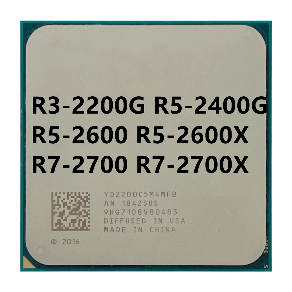 R3-2200G R5-2400G R5-2600 R5-2600X R7-2700 R7-2700X CPU Processor ...