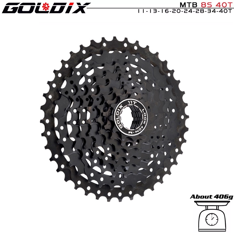 GOLDIX Black Cogs MTB Cassette 8 9 10 11 12 Speed 11-40/42/46/50/50T ...