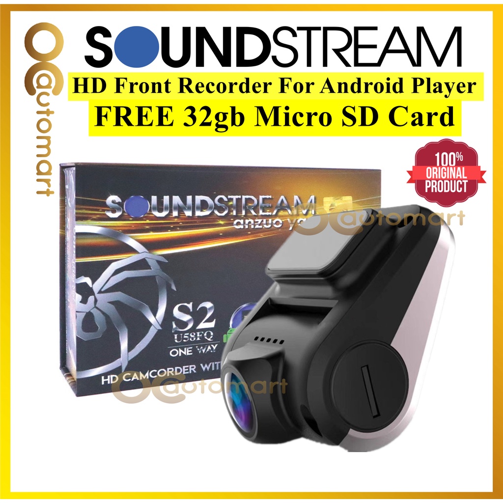 FREE 32gb SD Card Soundstream S2 USB Front DVR Car Camera HD Driving ...