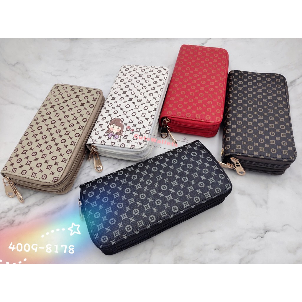 Best-selling Double zipper Retro design fashion ladies long wallet ...