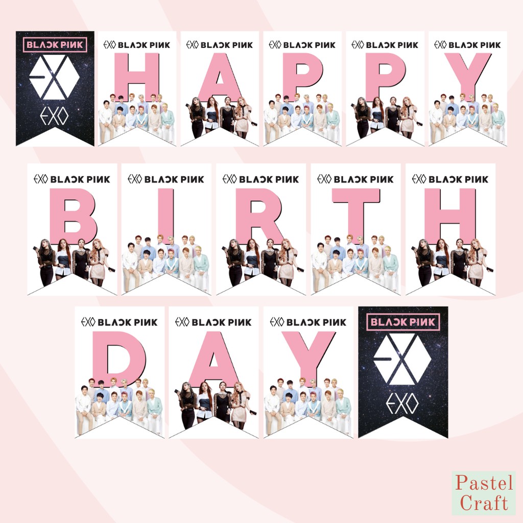 Blackpink & EXO Customized Banner (Message us before you order. Price ...