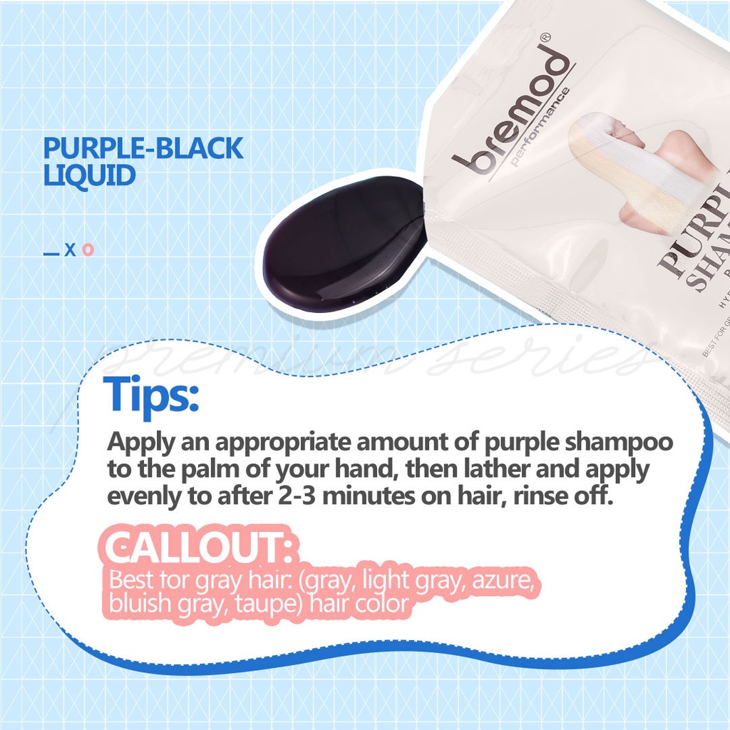 Bremod Premium Purple Shampoo Lock and Stables Hair Color Colour for ...