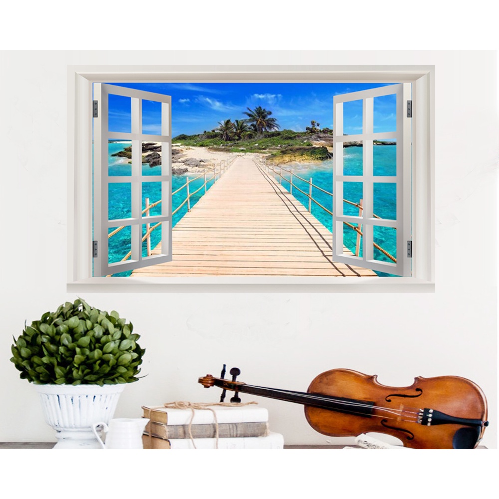 Custom Sea View Scenery Outside the Window Natural Landscape 3d ...