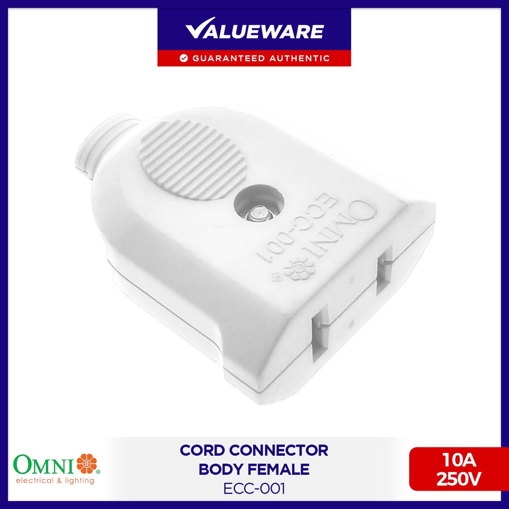 OMNI Cord Connector Body Female 10A 250V | ECC-001 | Shopee Philippines