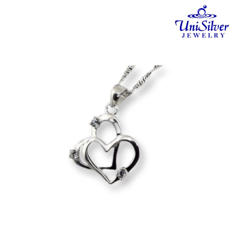 Unisilver 925 Sterling Silver Lady's Necklace (NPS80-1018) | Shopee ...