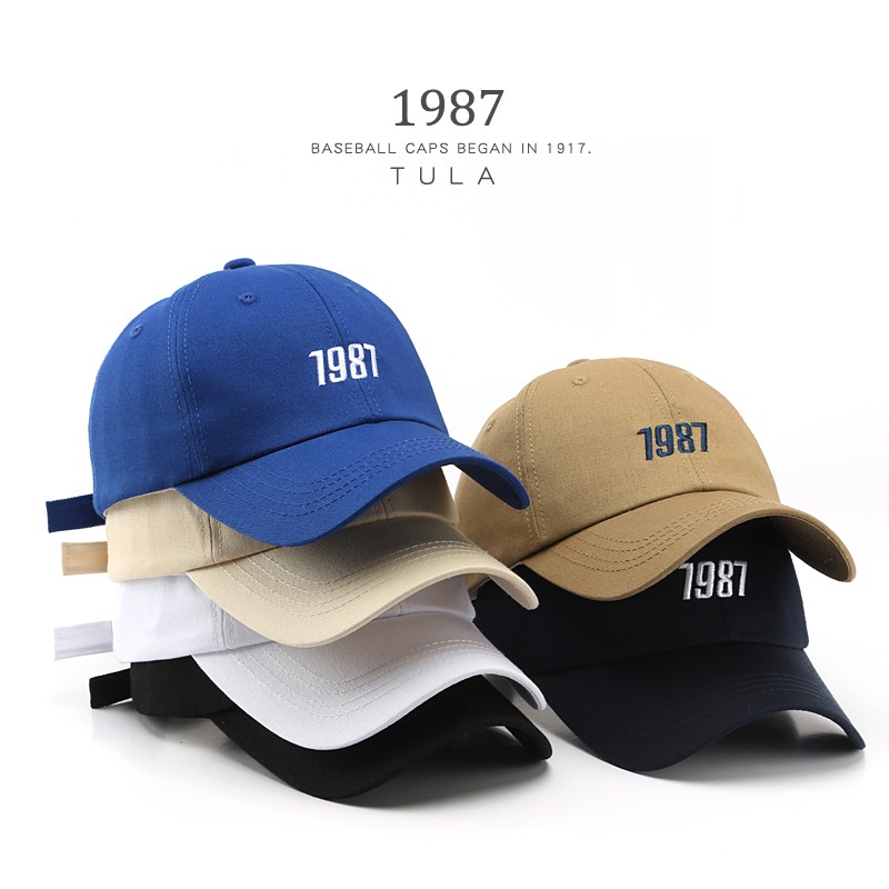 Retro 1987 digital embroidered baseball cap Snapback Youth hip hop ...
