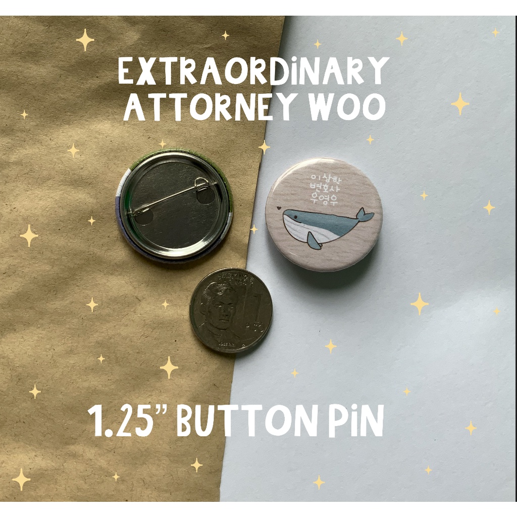 Extraordinary Attorney Woo Button Pin | MATTE GLOSSY GLITTERY| Fanart ...