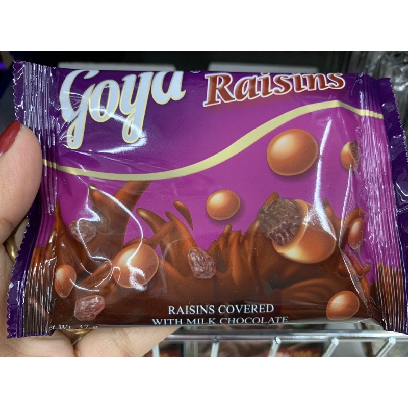 GOYA ALMONDS & RAISINS COVERED WITH MILK CHOCOLATE 37GRAMS | Shopee ...
