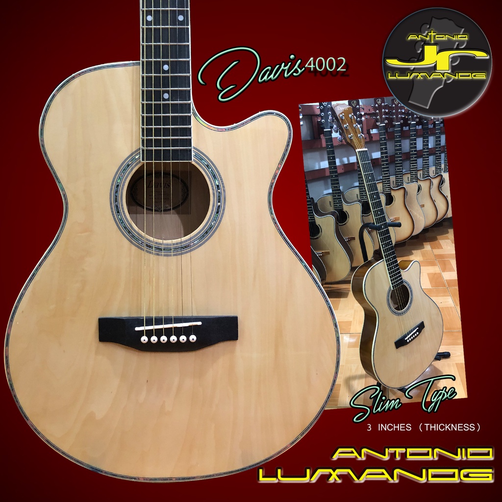 DAVIS GUITAR 40 Acoustic Guitar series SLIM & CONCERT type | Shopee ...