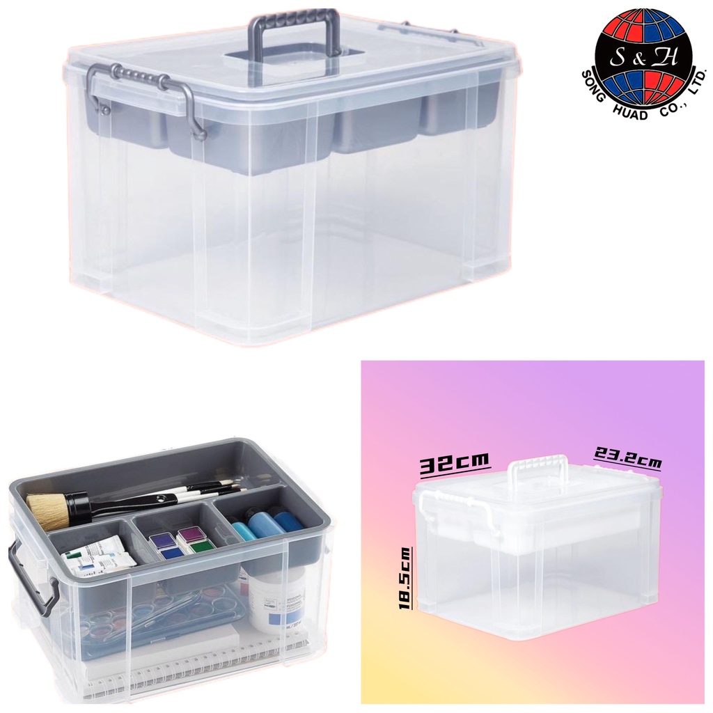 KEYWAY Multipurpose Box With Handle 2 Tiers(9L.) Model HK-09 Tool With ...