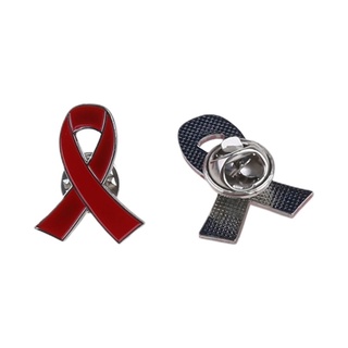 Fine 10 Pcs Red Large Flat Ribbon Shaped Pins Fundraising Awareness ...