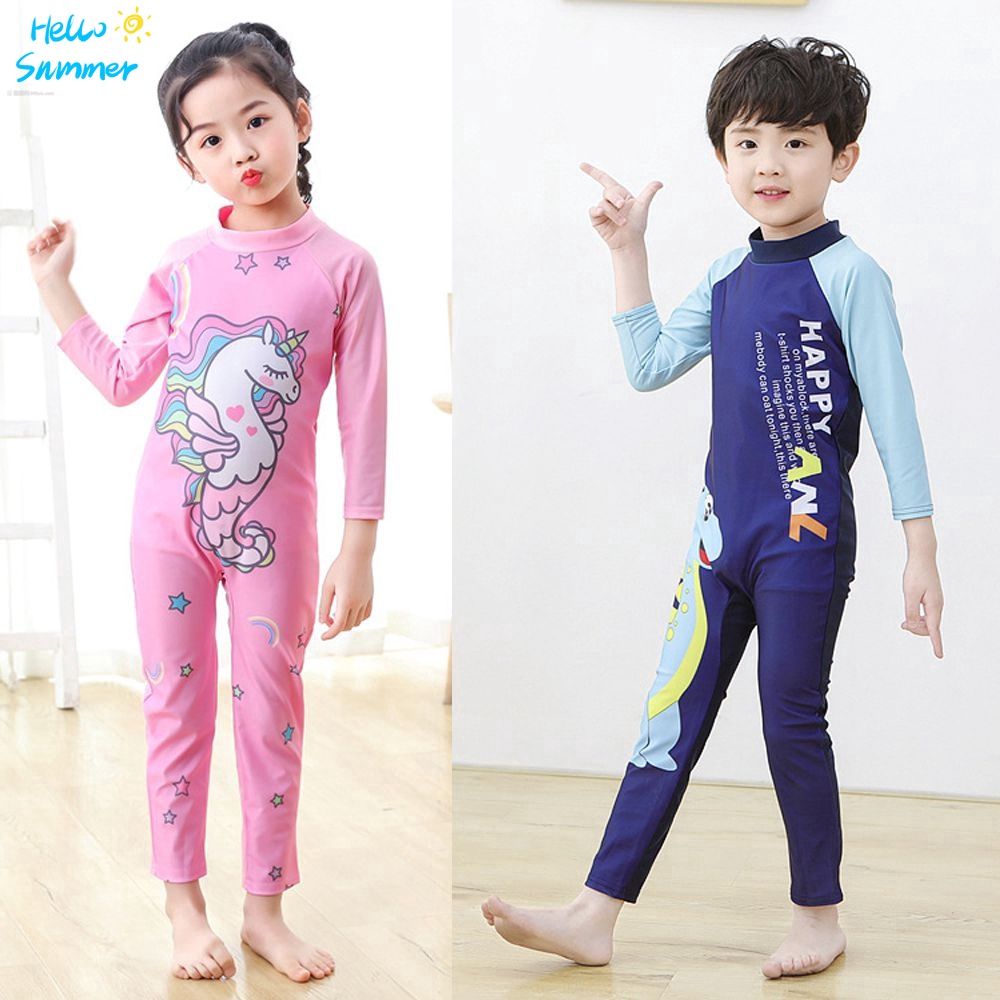 Ready stock One-Pieces Swimsuit for kids 3-11Y Girls Princess Swimwear ...