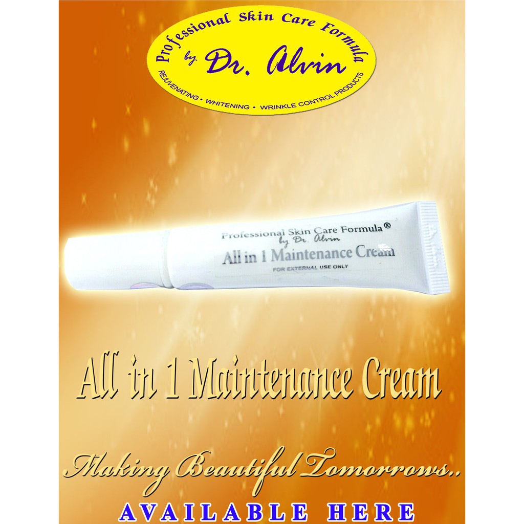 DR ALVIN ALL IN 1 MAINTENANCE CREAM 10G DR ALVIN ORIGINAL | Shopee ...