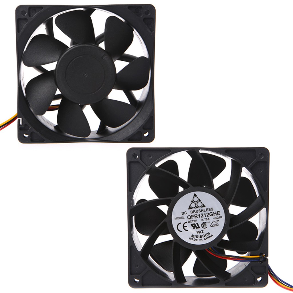 Brushless DC12V 2.7A 7-Blade Cooling Fan 12038 For Delta QFR1212GHE ...