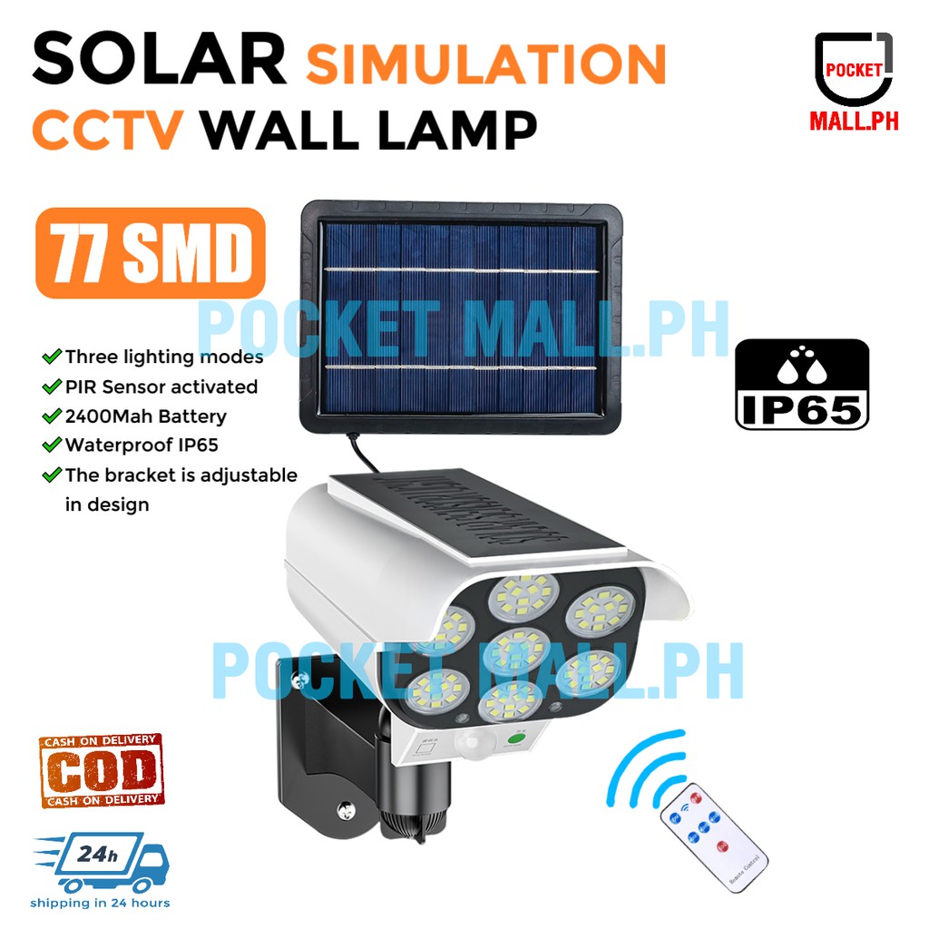 Solar simulation CCTV wall lamp waterproof IP65 outdoor Solar light ...