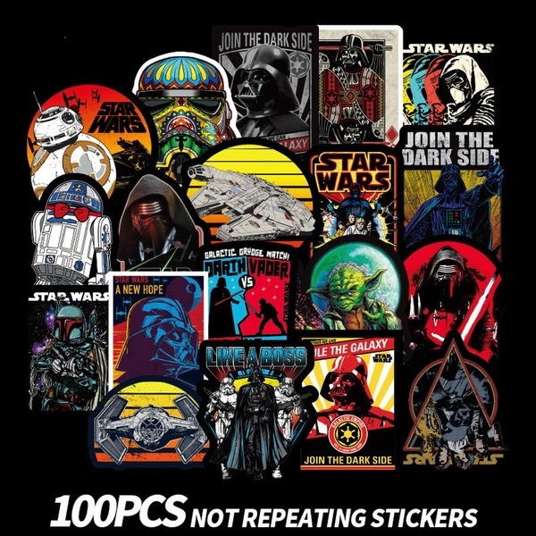 Z&M Star Wars Stickers 100Pcs/Set Sci-fi Movies Waterproof Stickers ...