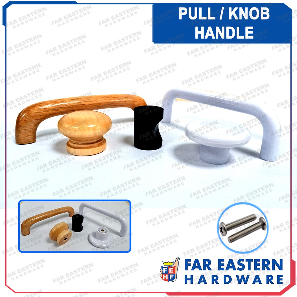 Pull Handle Cabinet Drawer Wooden Knob PVC | Wood | Aluminum | Shopee ...