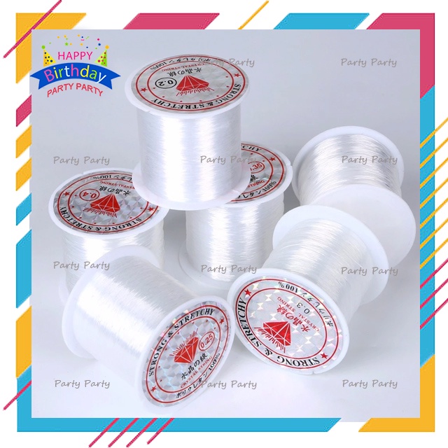 𝐏𝐚𝐫𝐭𝐲 𝐏𝐚𝐫𝐭𝐲 1PC Crystal String Nylon thread non-elastic | Shopee ...