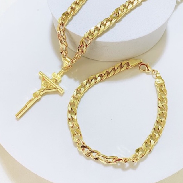 men gold Jewelry set Necklaces and bracelets Fashionable 24K Bangkok ...