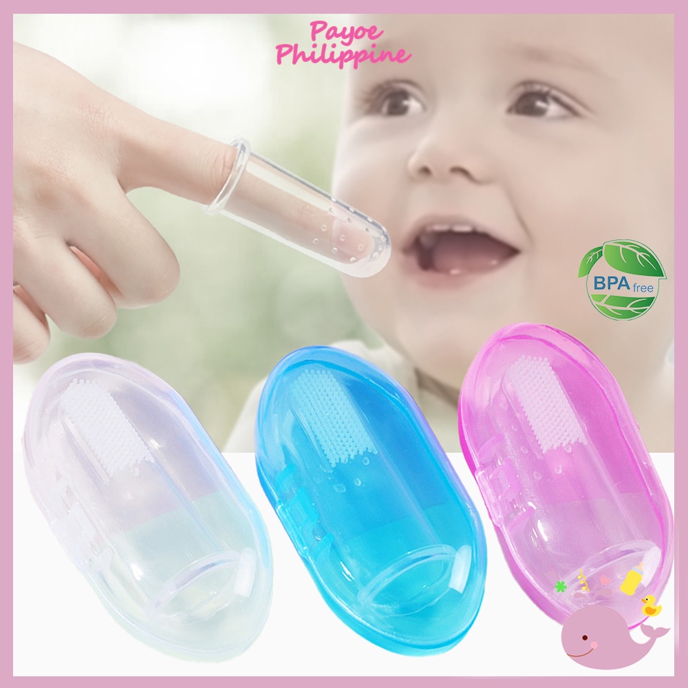 【COD】Baby Silicone Finger Toothbrush kids soft toothbrush doesn't hurt ...