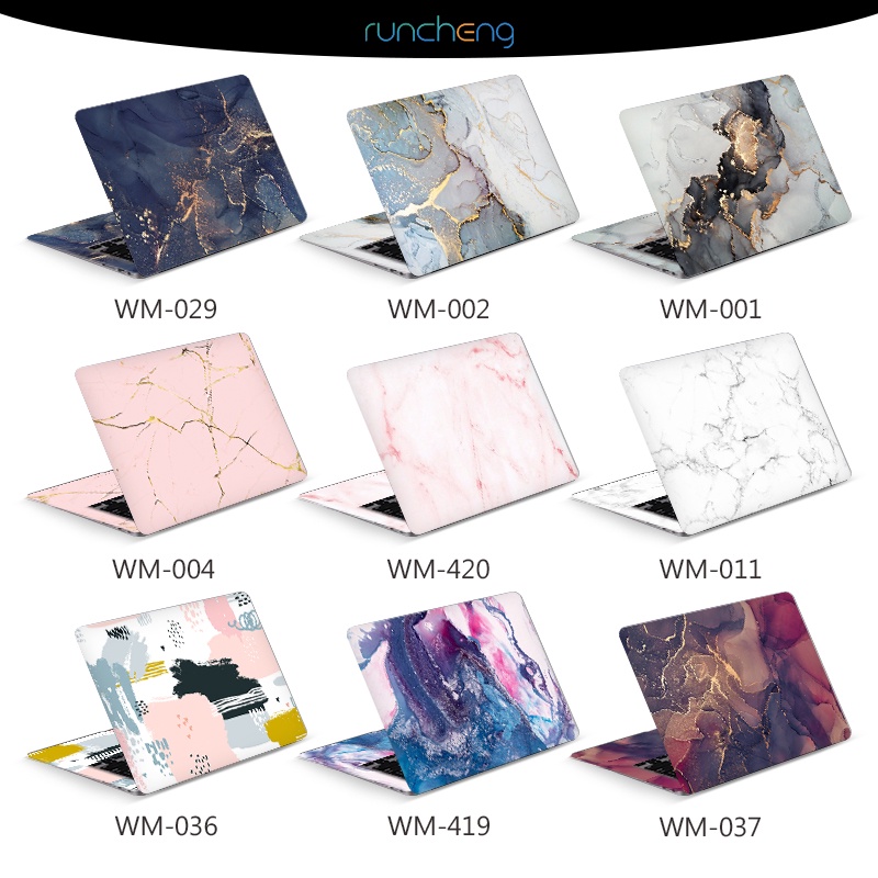 Marble laptop skin vinyl two sides laptop skin for 11/12/13/14/15/17 ...