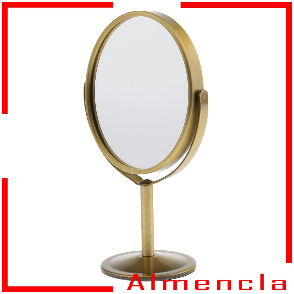 [ALMENCLA] Table Mirror Magnification Tabletop Vanity Stand Oval Mirror ...