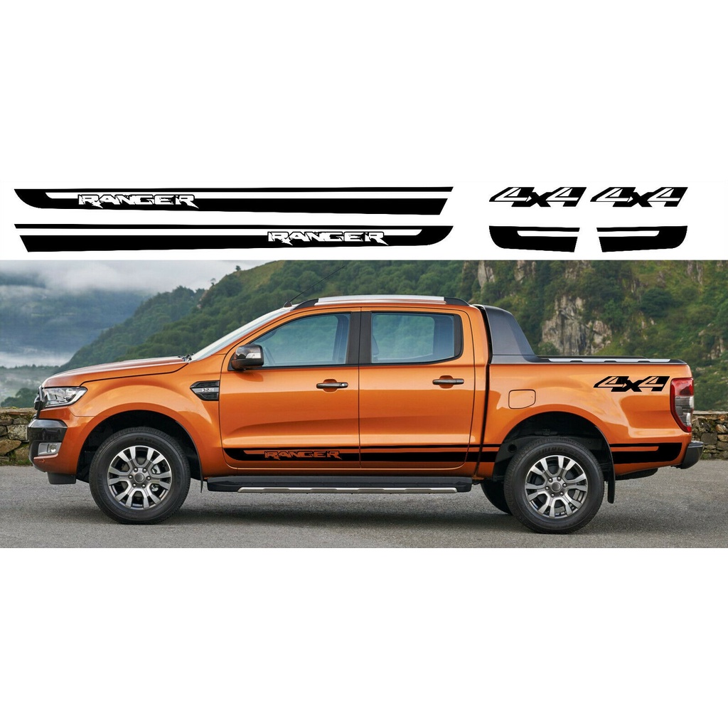 1Set 6X Ford Ranger 4x4 side Vinyl Decals graphics rally sticker kit ...